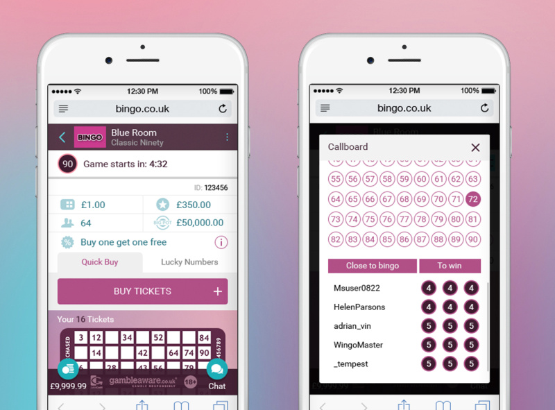 Bingo App by Sergio on Dribbble