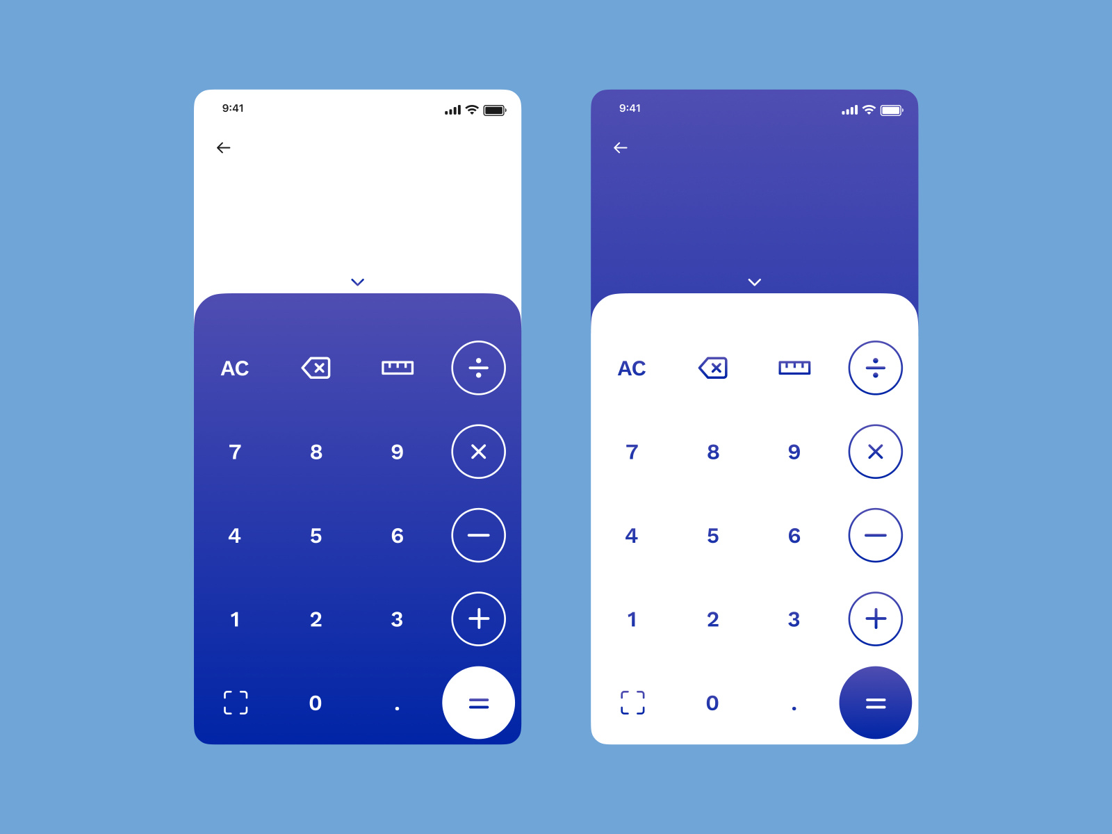 Daily UI #004 - Calculator by Yaman Panchal on Dribbble
