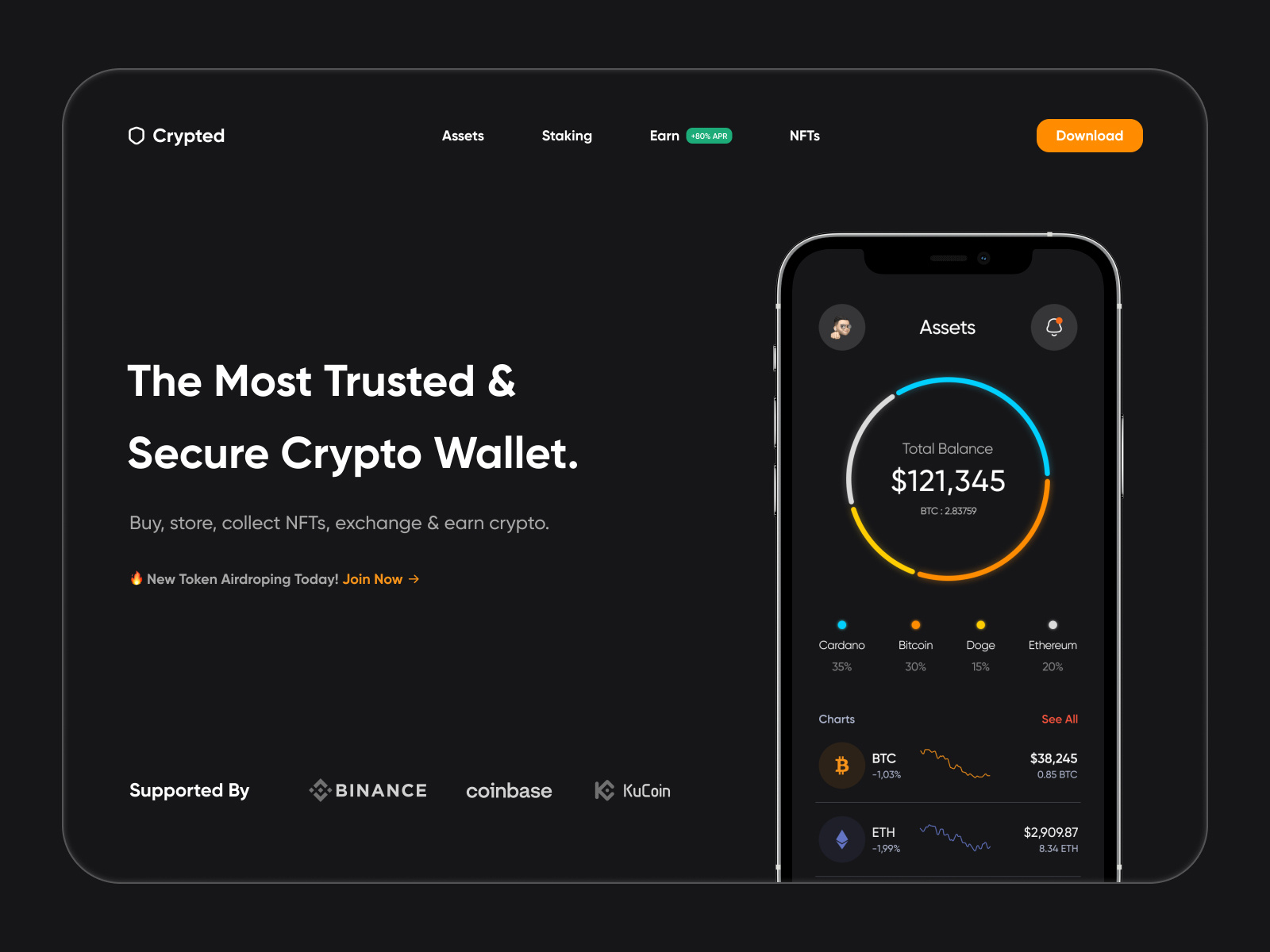 Crypted Landing by Mahdi on Dribbble