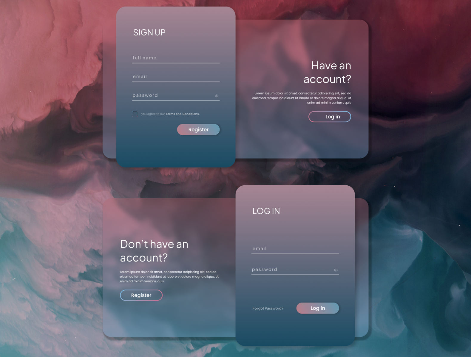 Sign-up/ Sign-in UI by Smriti Jha on Dribbble
