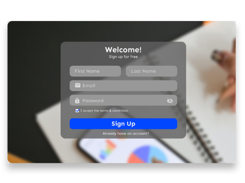 Daily UI Sign Up Form by Samuel Aneme on Dribbble