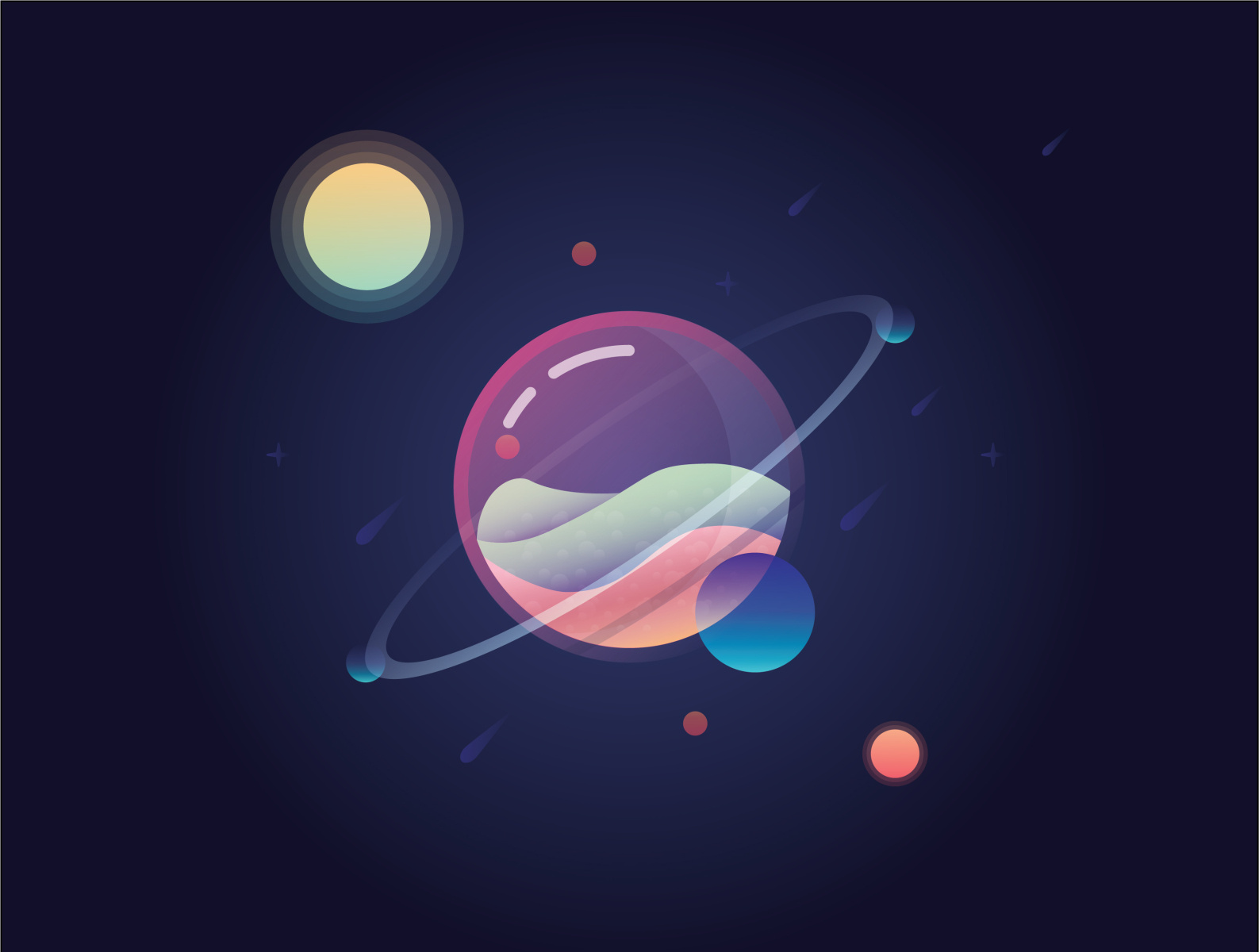 Glass illustration by James Haight on Dribbble