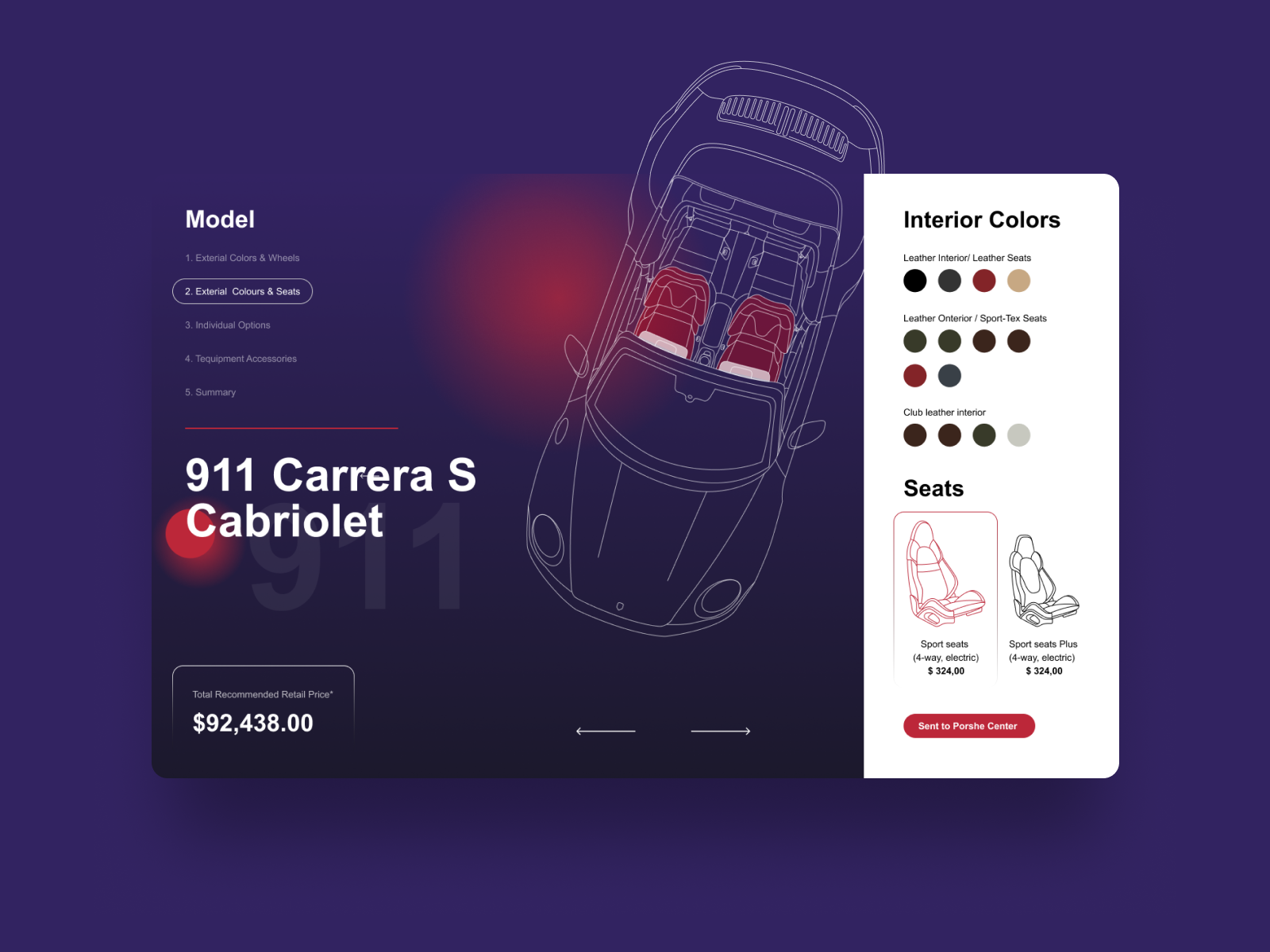 Porsche Car Configurator by Maria Barabash on Dribbble