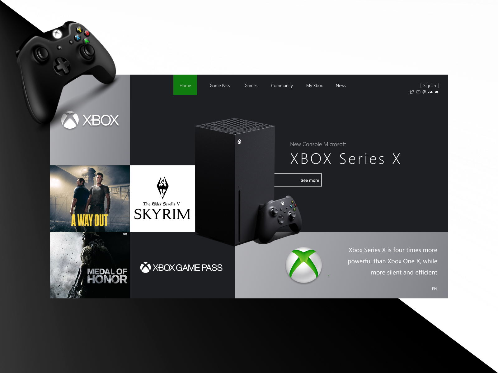 XBOX concept design by Olcay Sert on Dribbble