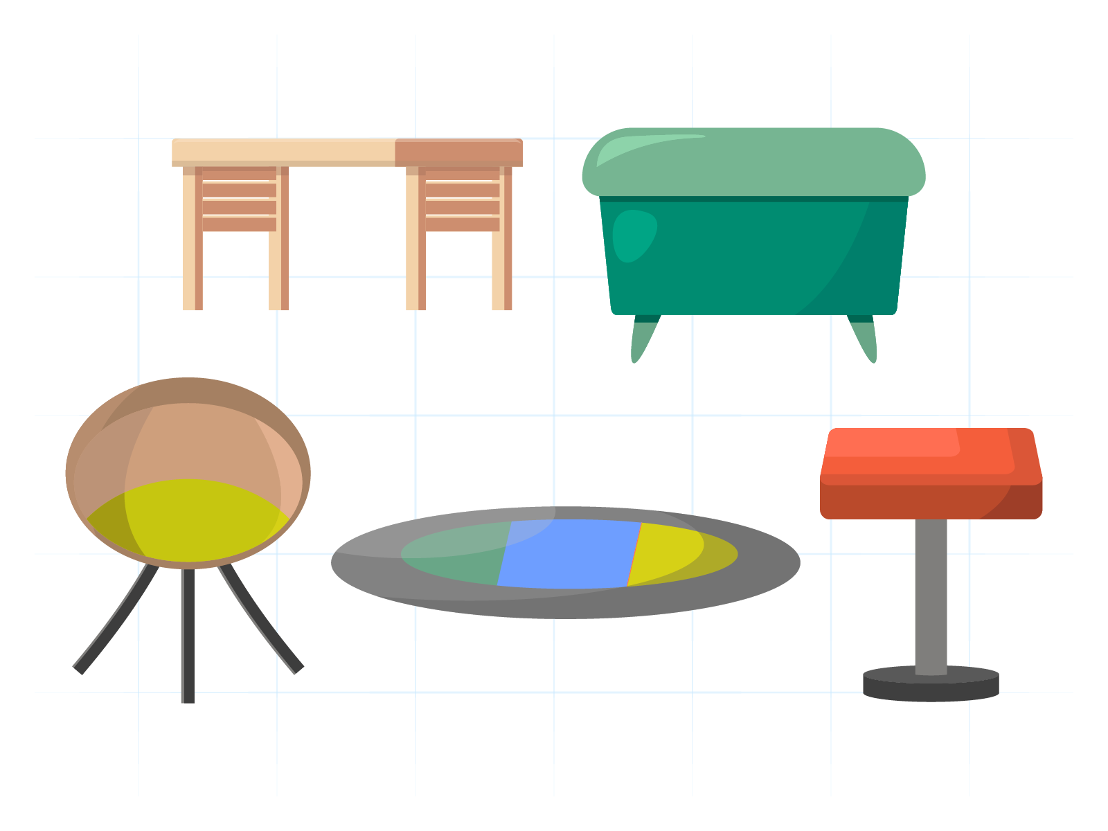 Terrace Illustration by Geometric Space Studio on Dribbble