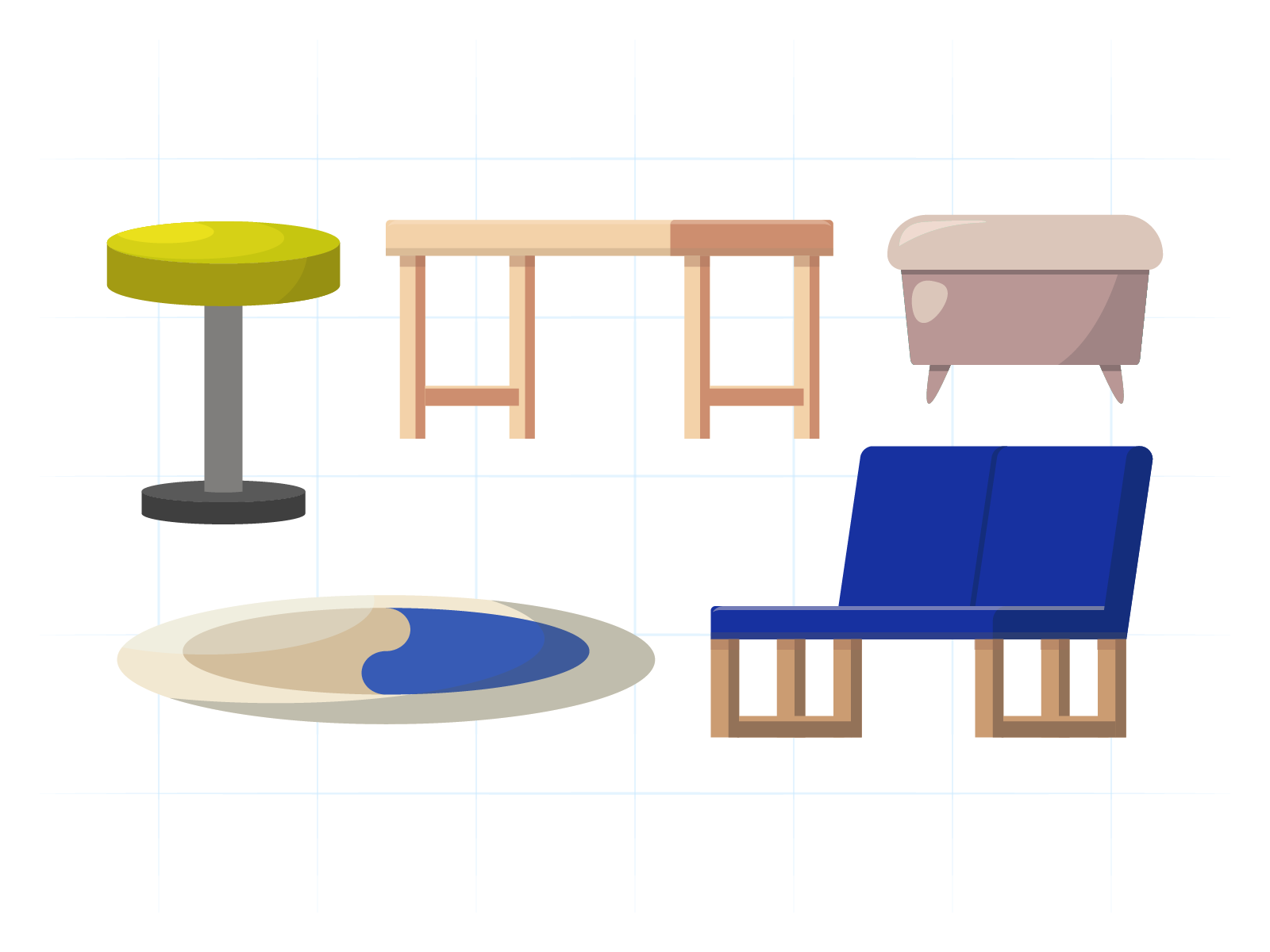 Terrace Illustration by Geometric Space Studio on Dribbble