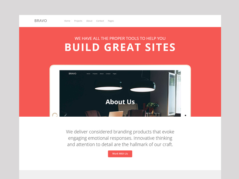 Bravo Website Template by Nazzar Saputra on Dribbble
