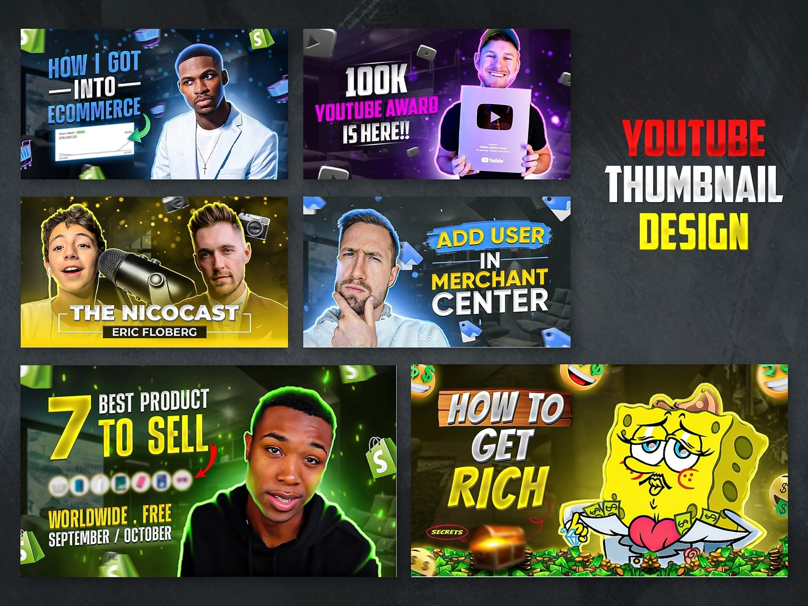 CTR Clickbait Modern Glow YouTube Thumbnail Design By Emamul Hossen