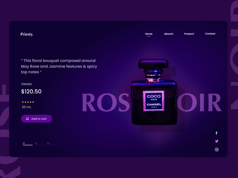 Perfume Website by Tanisha Goyal on Dribbble