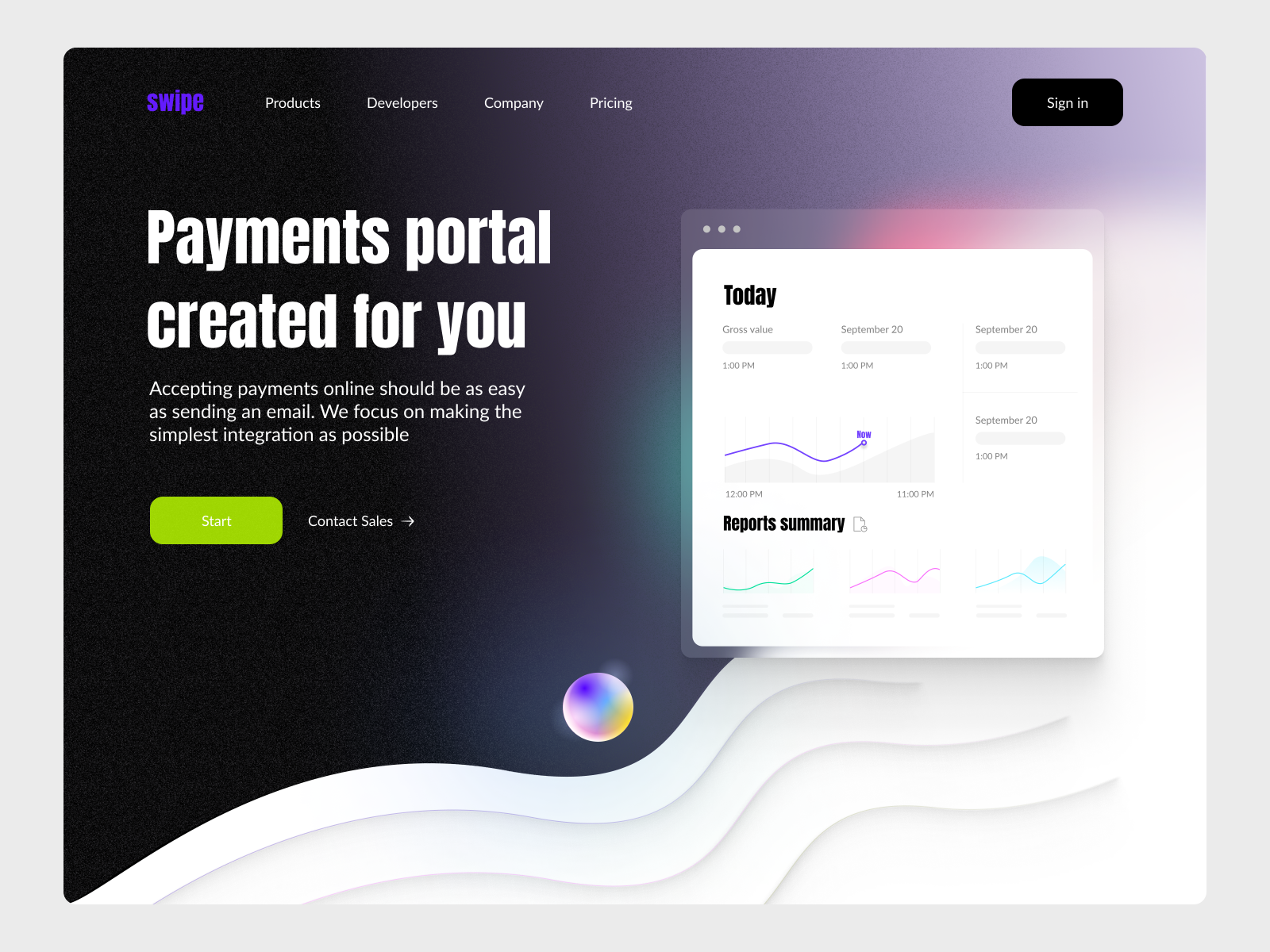 Swipe: Homepage by Andrei on Dribbble