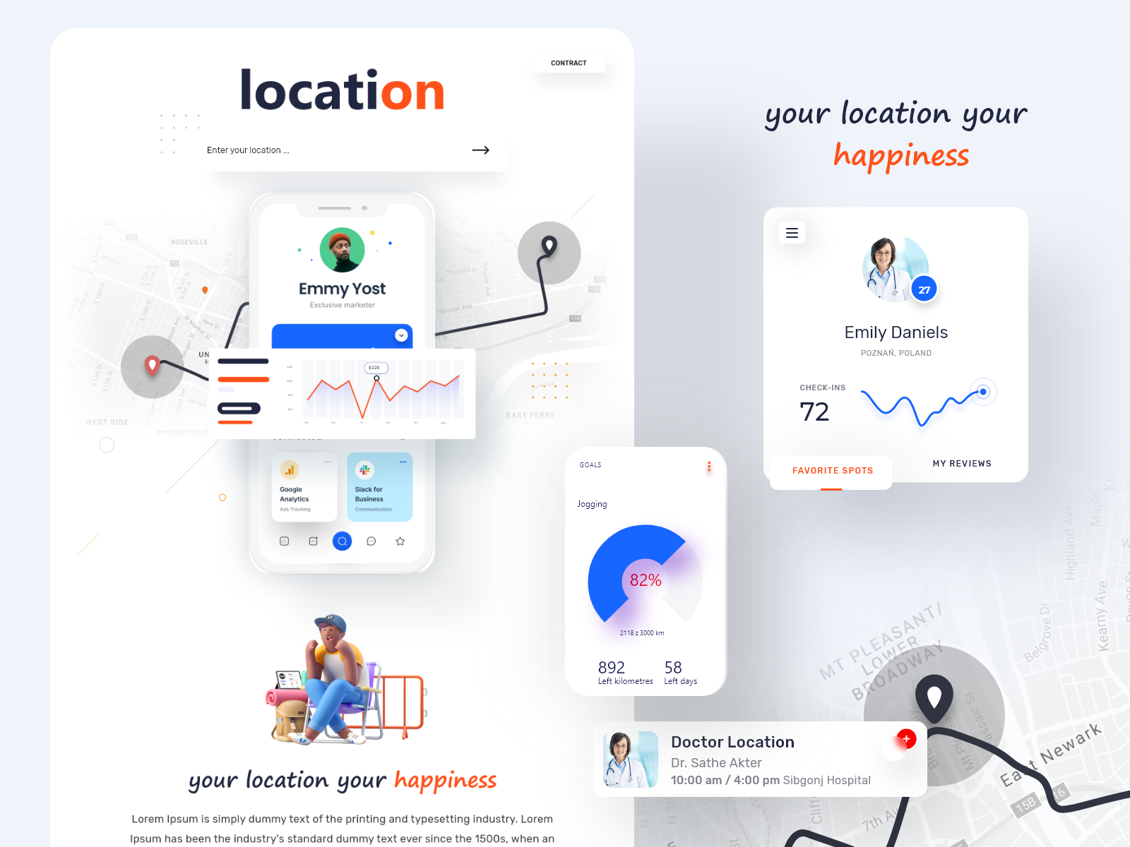 Location search website by Masud Rana on Dribbble