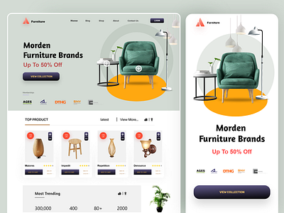 Furniture e-commerce websites by Masud Rana on Dribbble