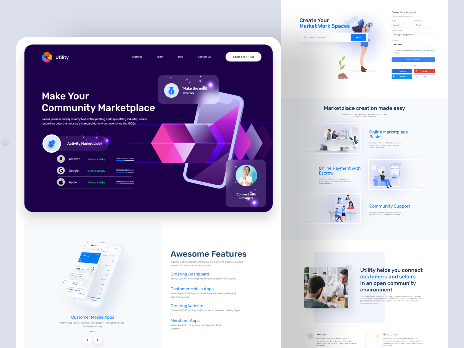 Business community Landing page by Masud Rana on Dribbble