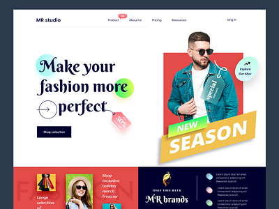 Fashion website: Landing Page by Masud Rana on Dribbble