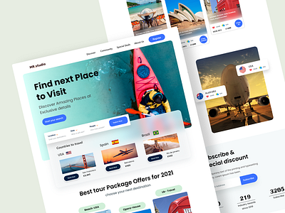 Travel agency Website design by Masud Rana on Dribbble
