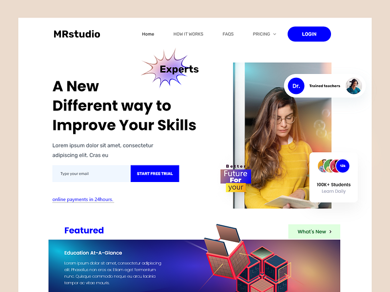 Education - Elearning Landing Page by Masud Rana on Dribbble