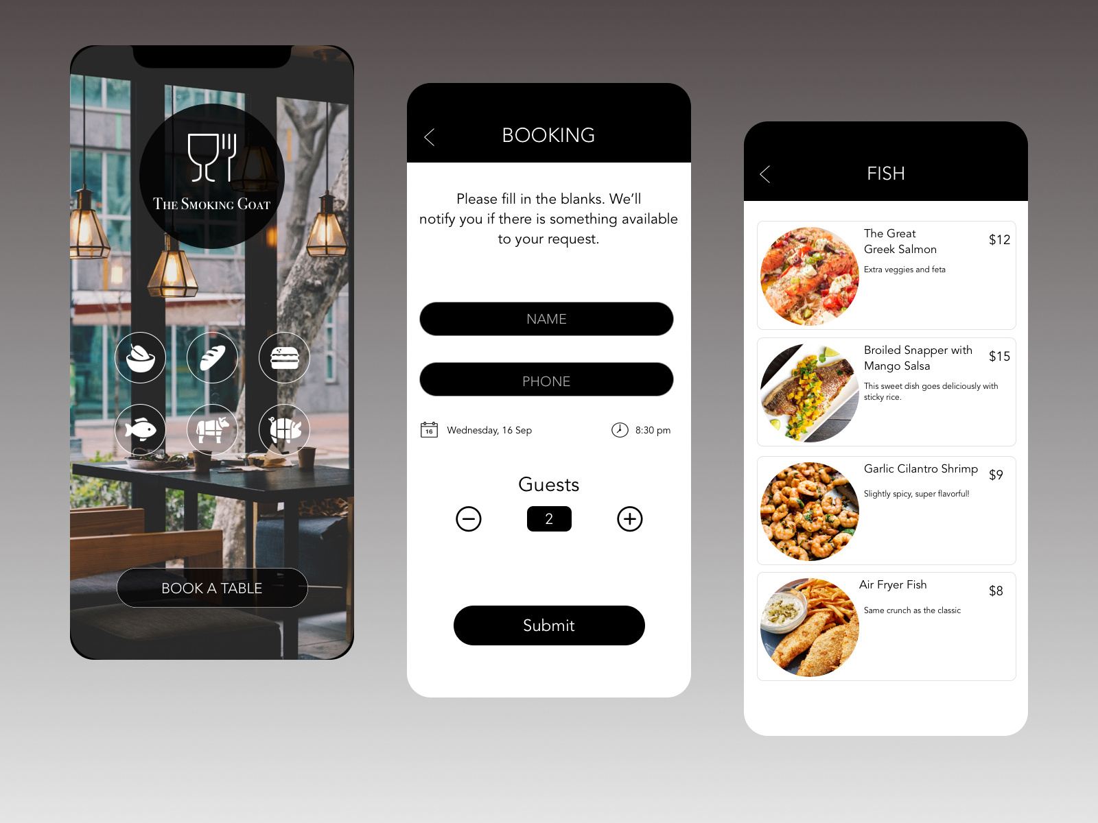 Restaurant Menu App by Alejandro Hernández on Dribbble