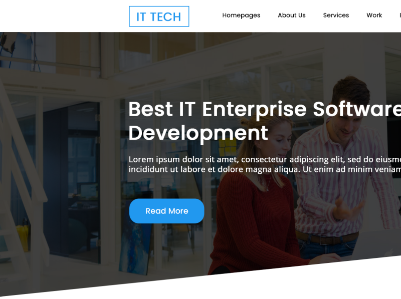 IT Tech Startup Agency PSD Template by Codezion on Dribbble