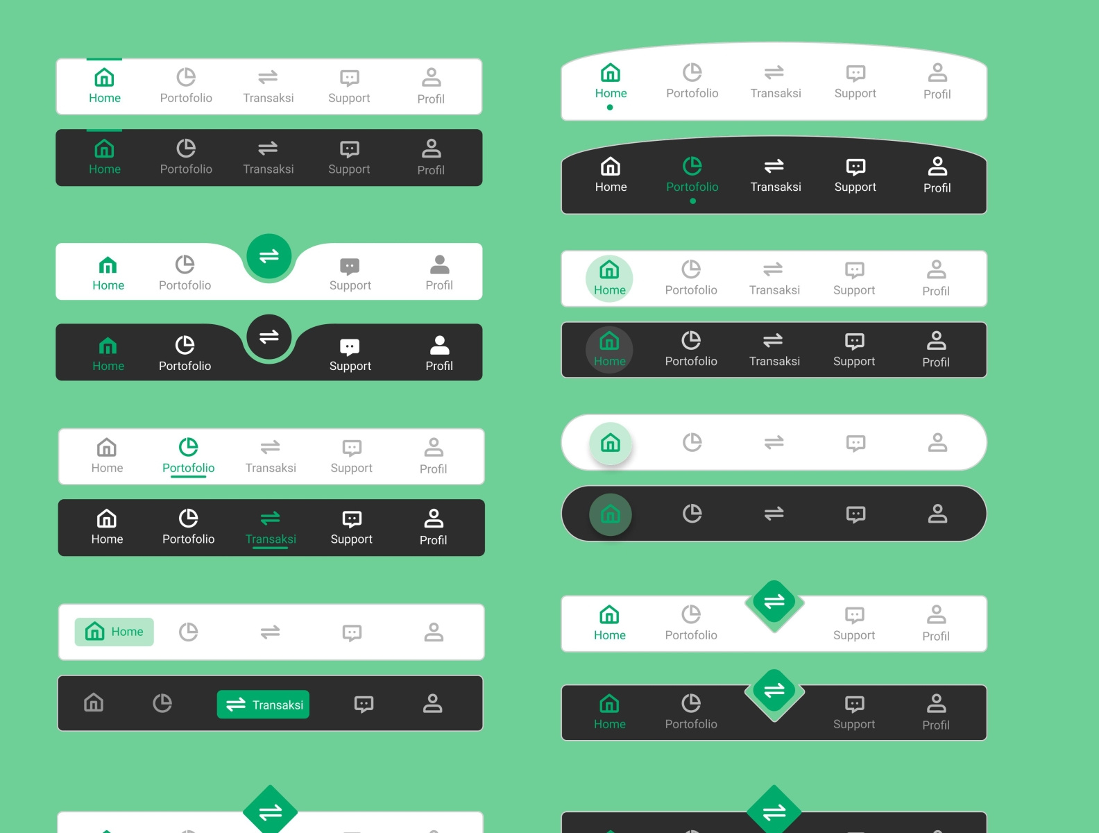 Component Variants Navbar by June Purba on Dribbble