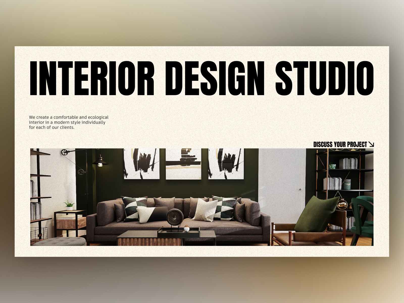 Interior studio - website concept by Katerina on Dribbble