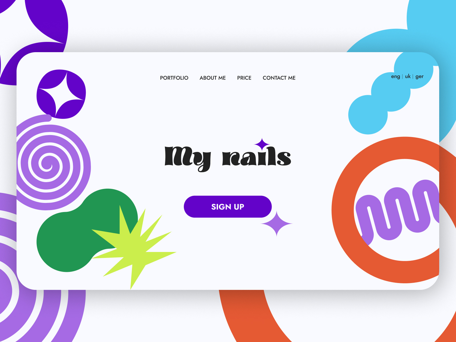 Nail studio - Landing page concept by Katerina on Dribbble