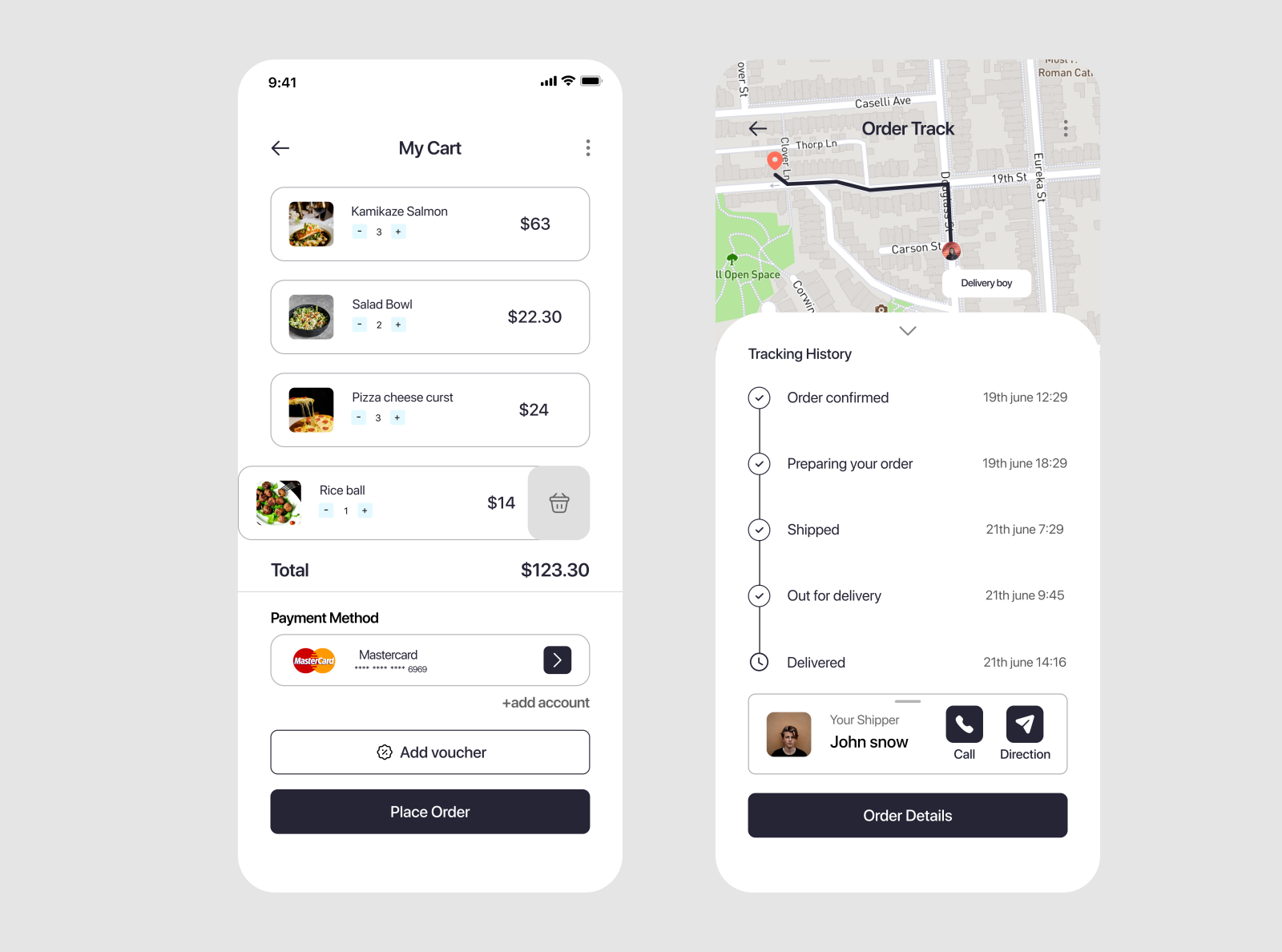 Food Delivery Tracking by Pushkar Mahato on Dribbble