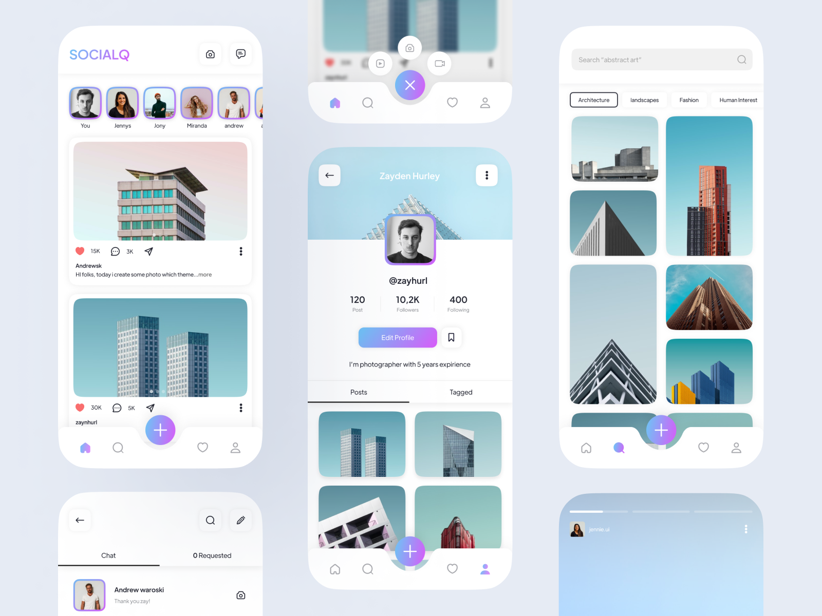 Social media app - SOCIALQ by Adhitya Putra on Dribbble