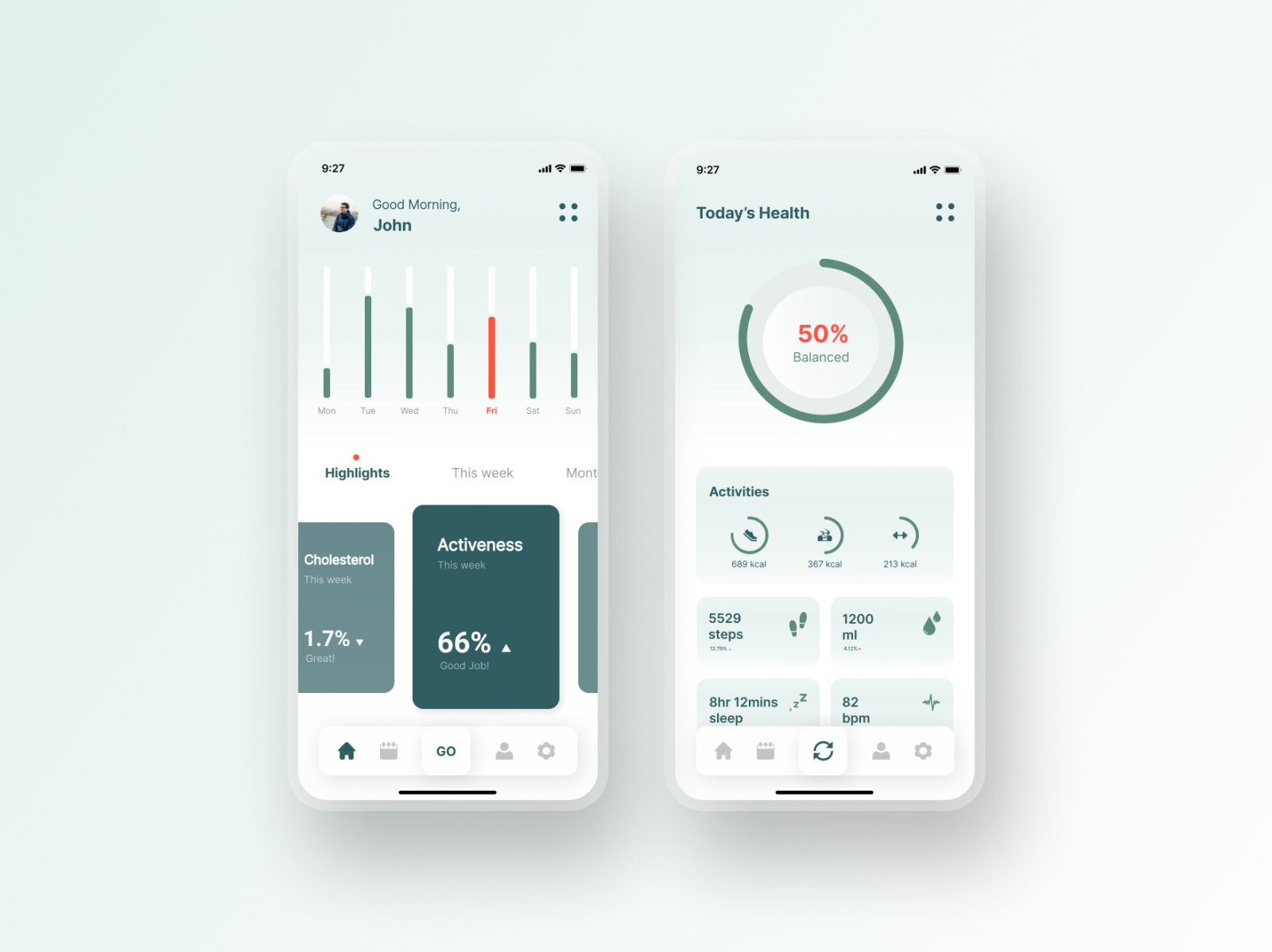 Health Tracker App UI Design by Yu Mon San on Dribbble