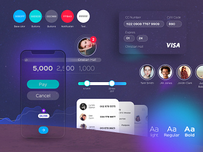 ui components by Guga Bigvava on Dribbble