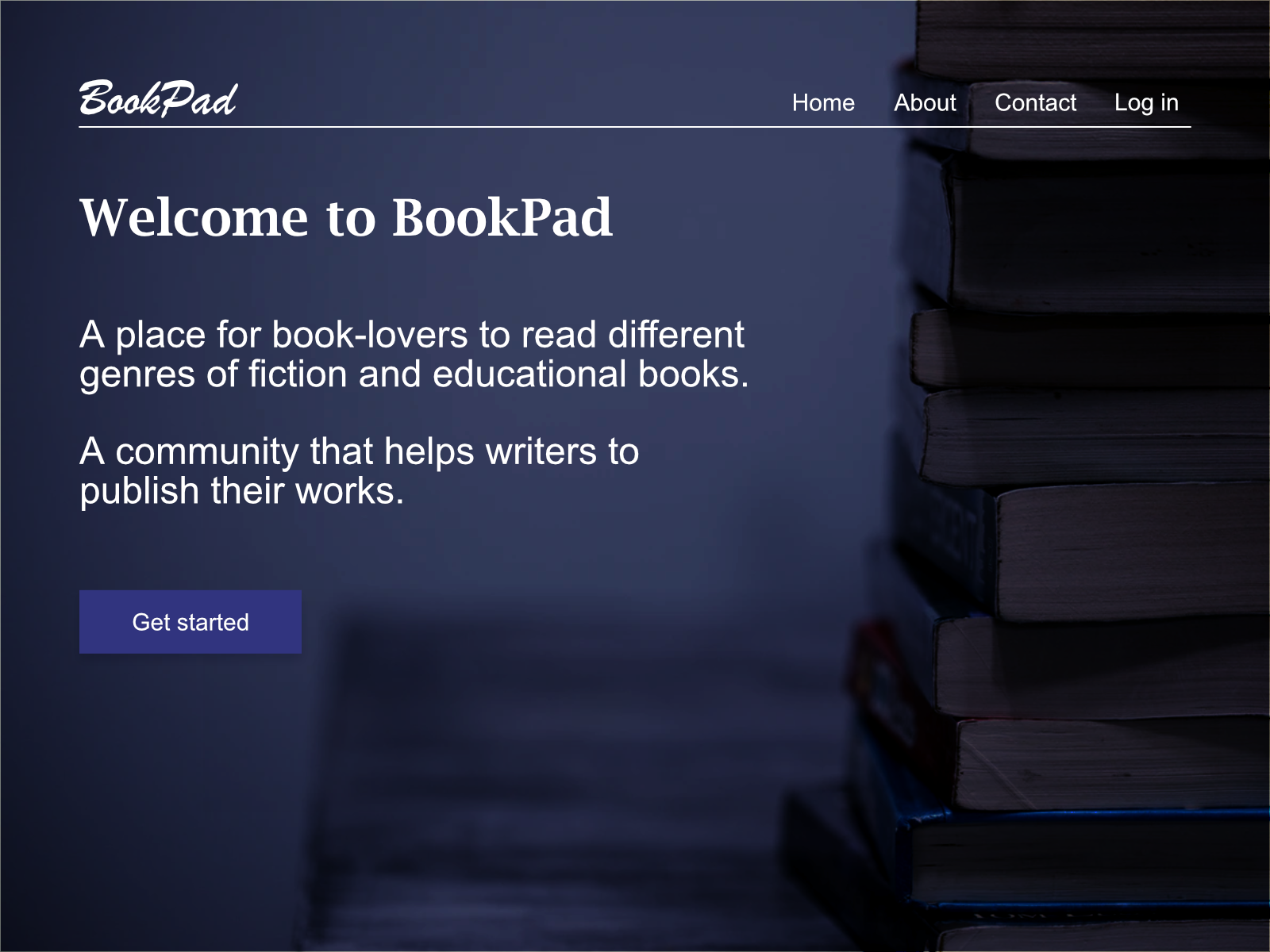 Bookstore Landing Page by Aleksandar on Dribbble