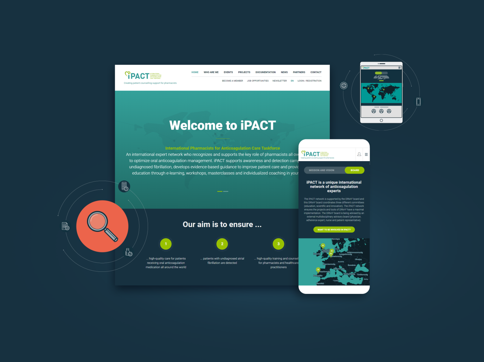 iPact website by Lampyon on Dribbble
