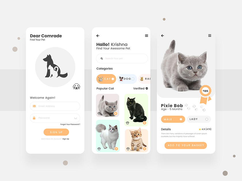 Pet Store App designs, themes, templates and downloadable graphic ...