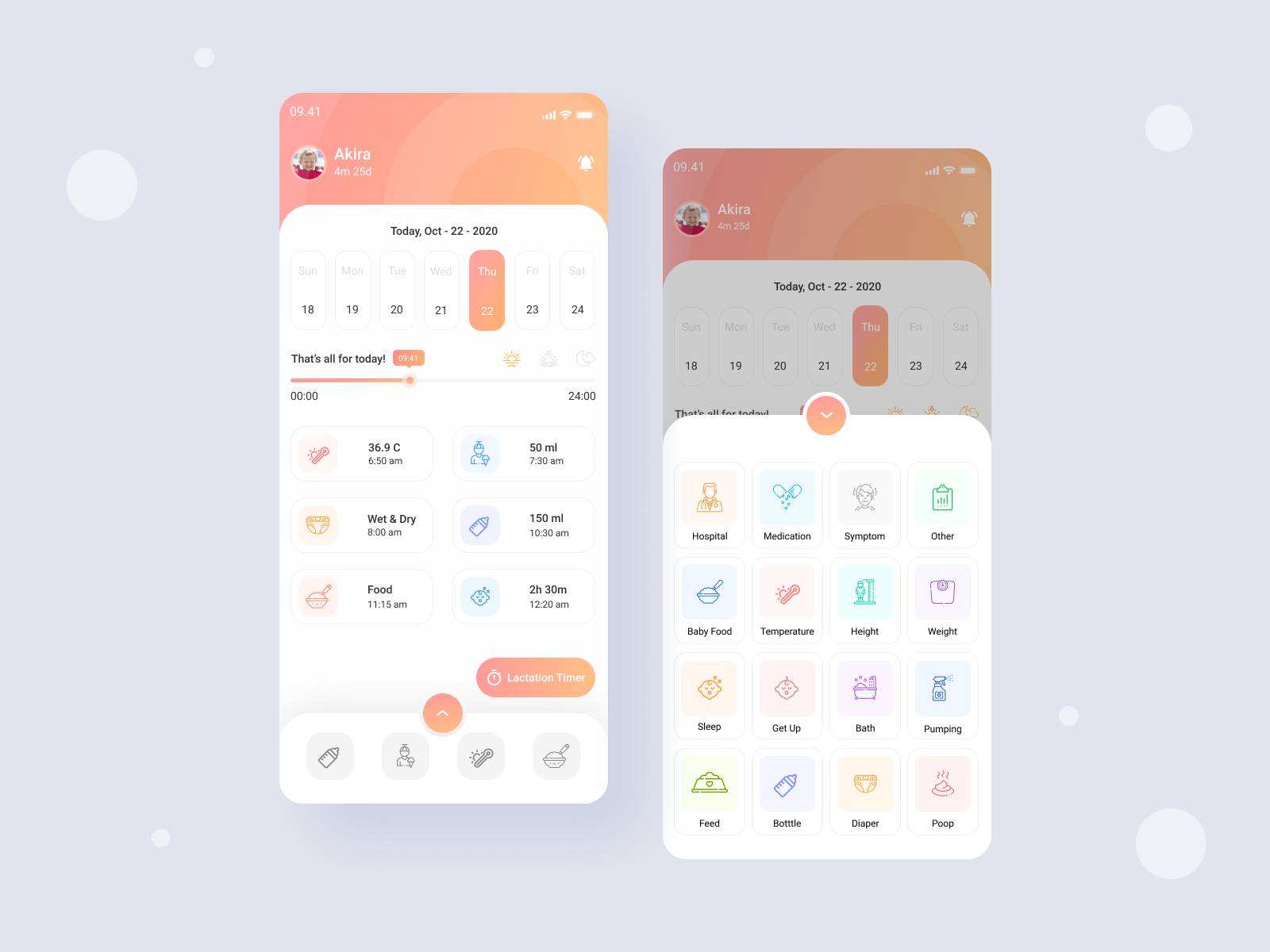 Baby Time Table App UI Concept By Amit Biswas On Dribbble