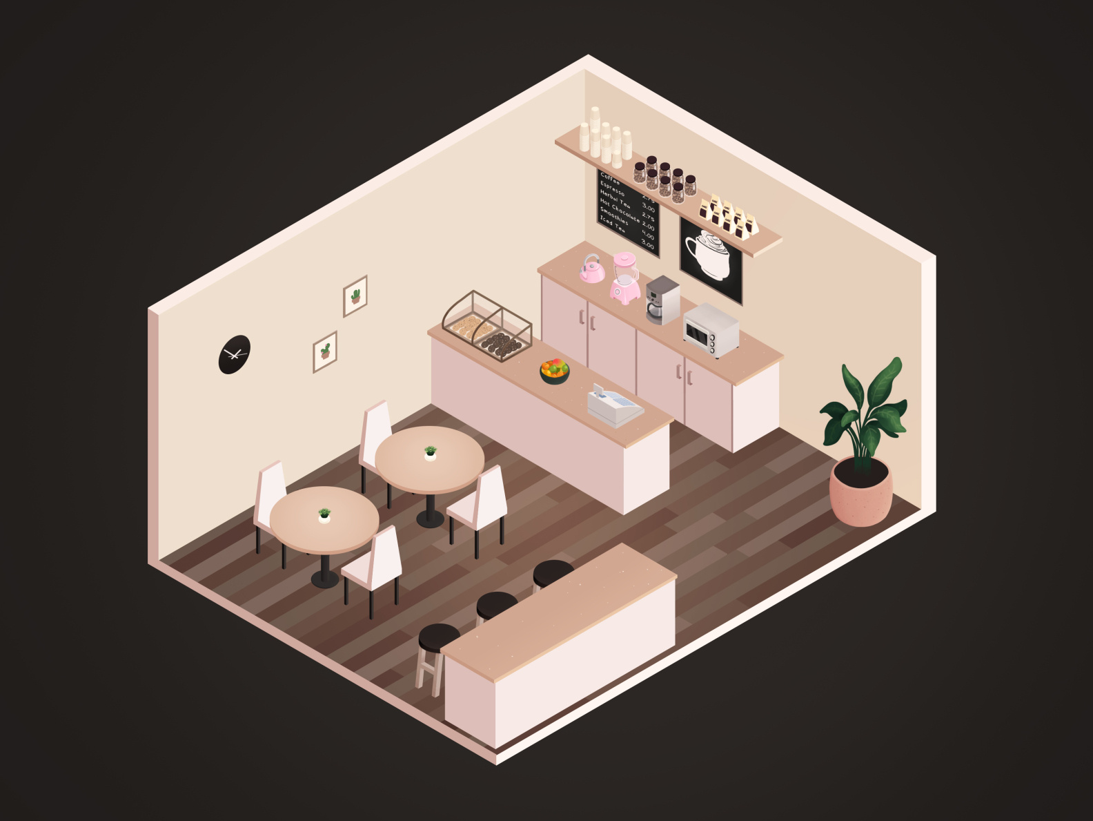 Isometric Café Scene by Emma Astley on Dribbble