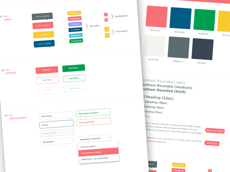 Style Guide by Linda Wilson on Dribbble