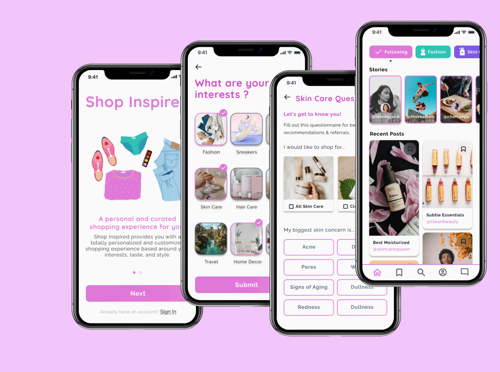 Shop Inspired, a Social Shopping App by Kimberly Jaramillo on Dribbble