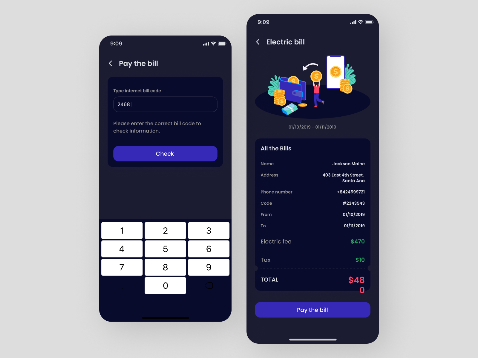 Bill Payment App by Lena Dannial on Dribbble