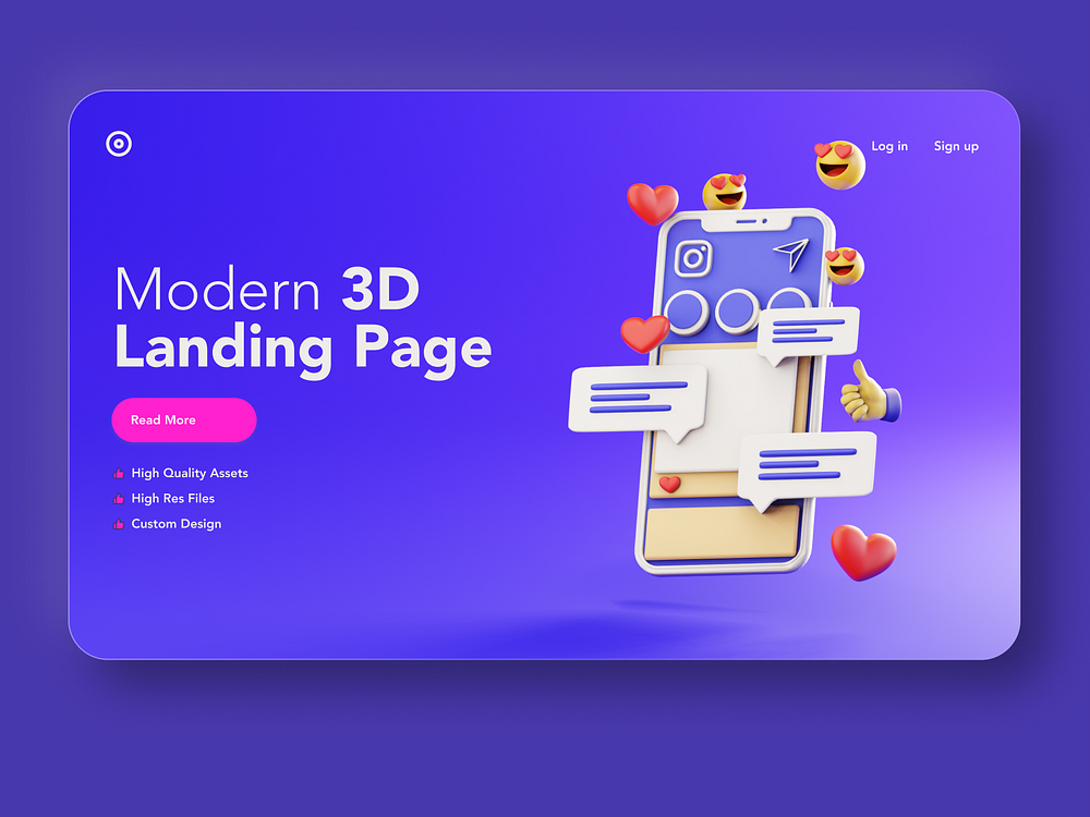 3D Landing Page designs, themes, templates and downloadable graphic ...