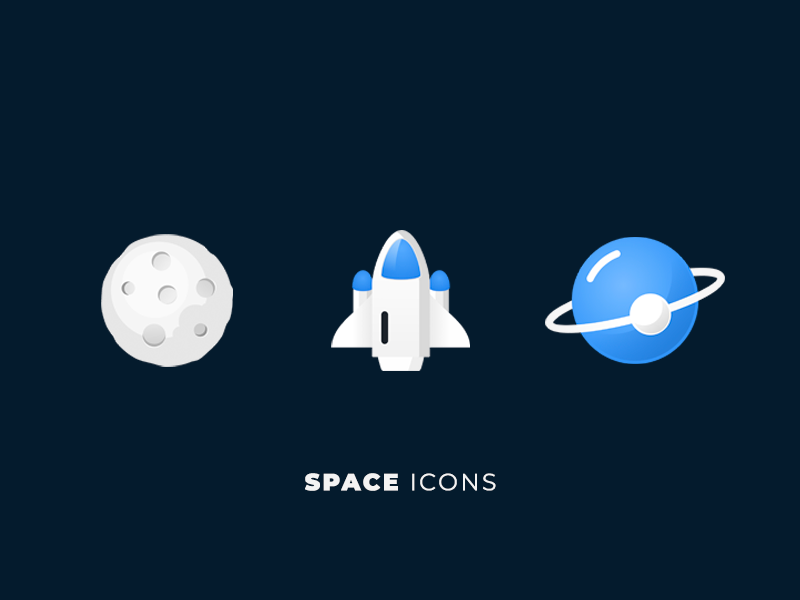 Space Icons Part One by Rafael Olivo D. on Dribbble