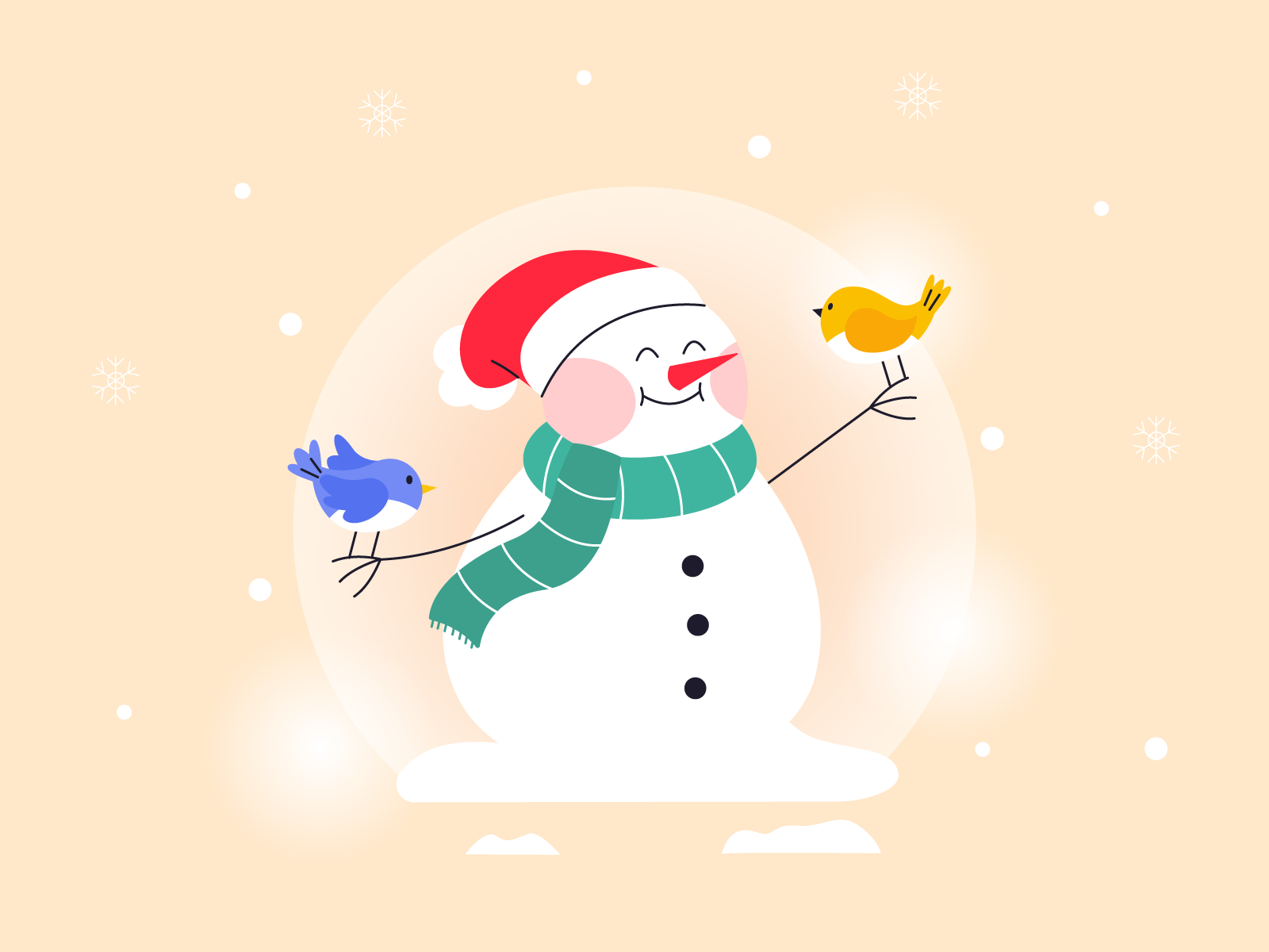Snowman by Mimi B. on Dribbble