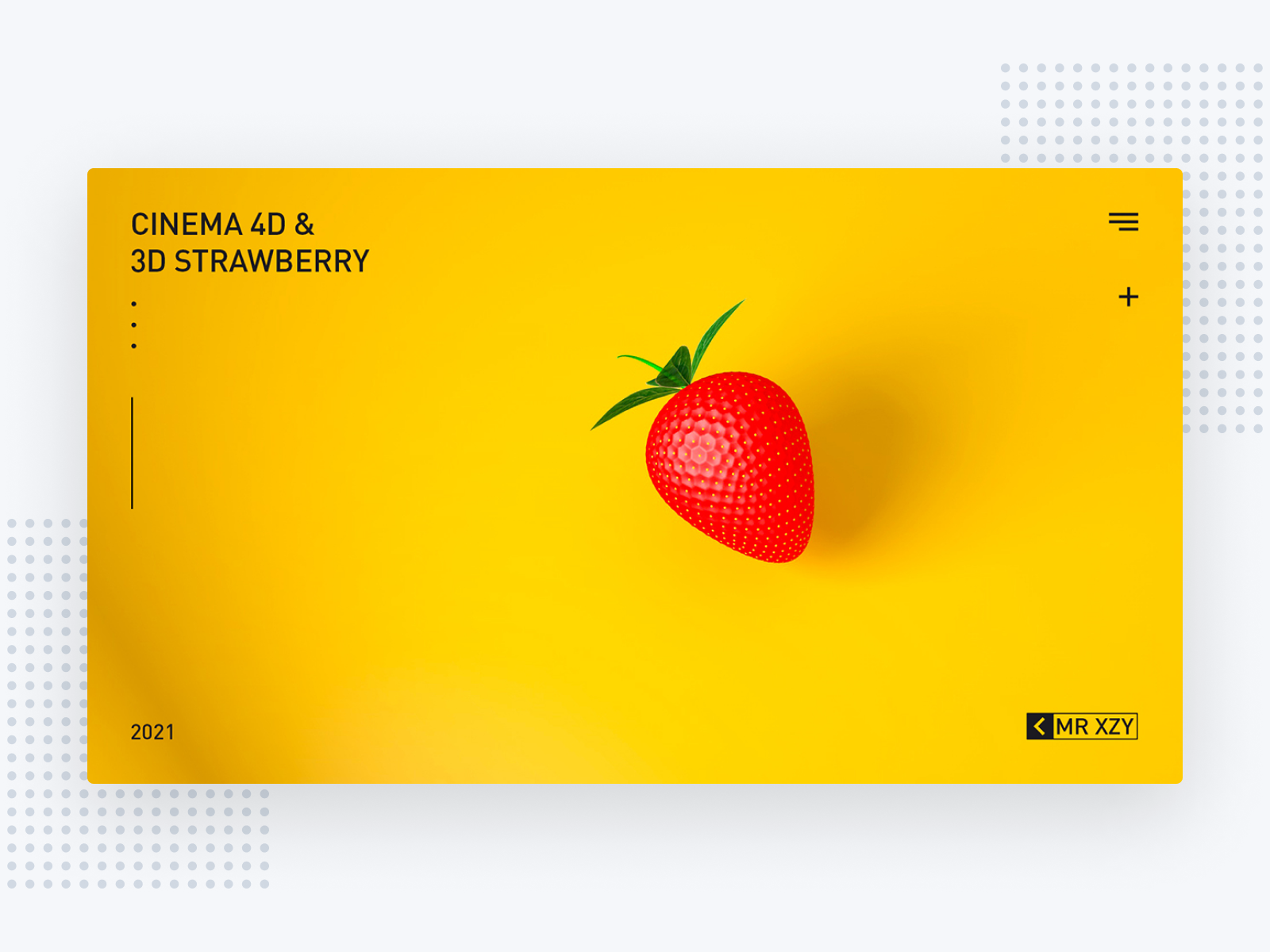 3D strawberry by Slash X on Dribbble