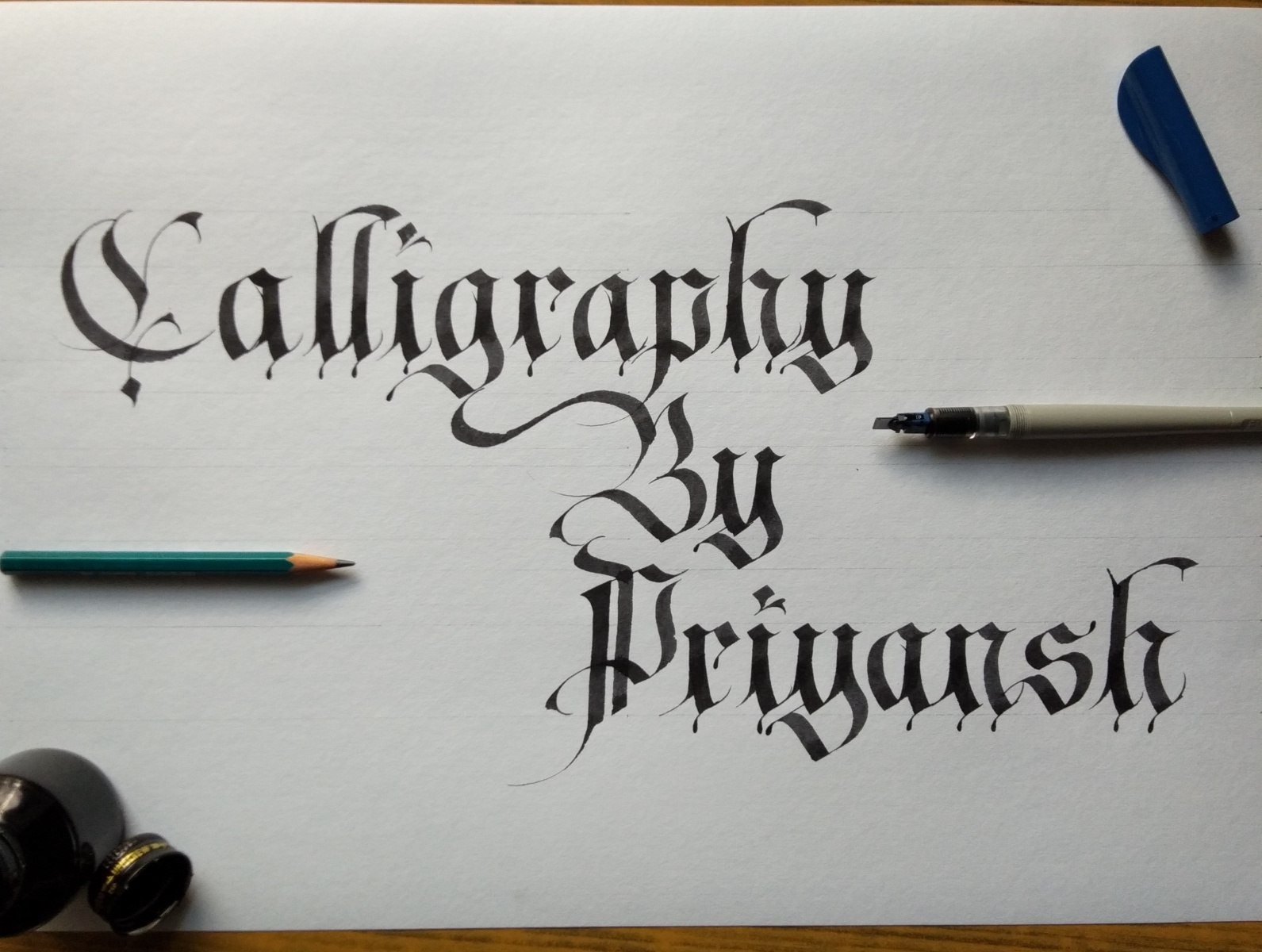 Calligraphy by Priyansh | My official name, by Priyansh on Dribbble