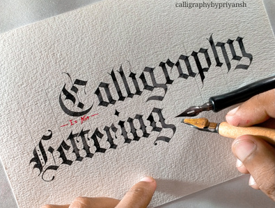 Calligraphy is not Lettering | What do you think? by Priyansh Kalkal on ...
