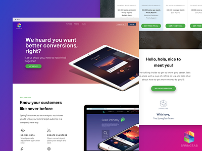 Startup Landing Page by Daniel Korpai on Dribbble