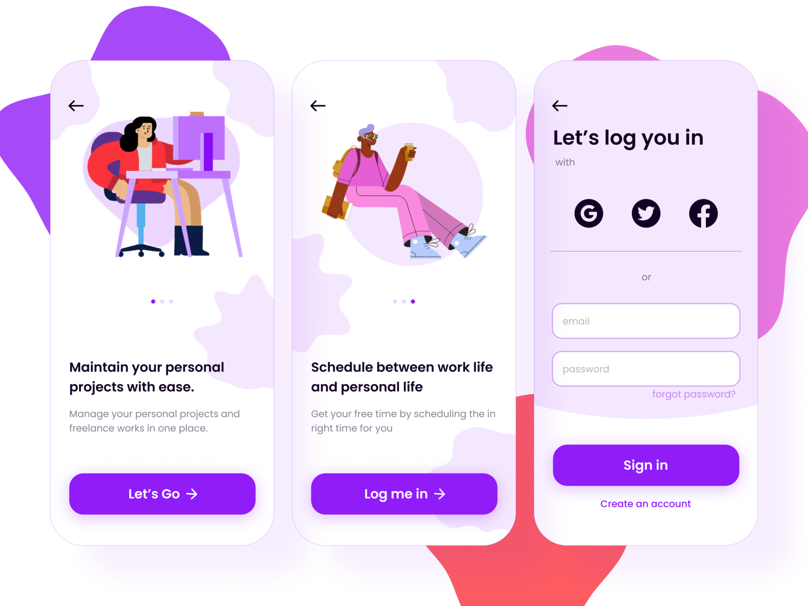 On Boarding Screen - UI UX Design by Naveen MB on Dribbble