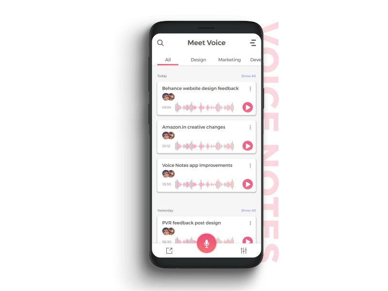 Voice Notes App by Rishi Ramesh on Dribbble