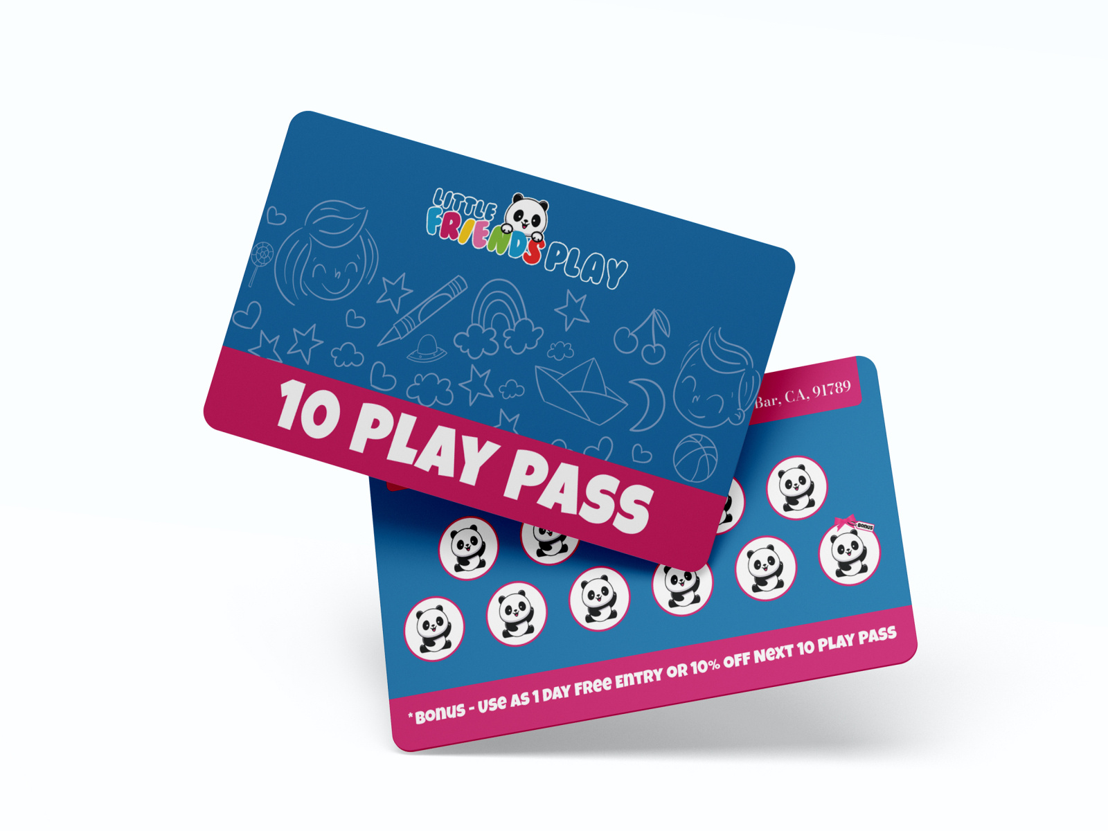 Loyalty Card Design For Little Friends Play by Ahmed on Dribbble
