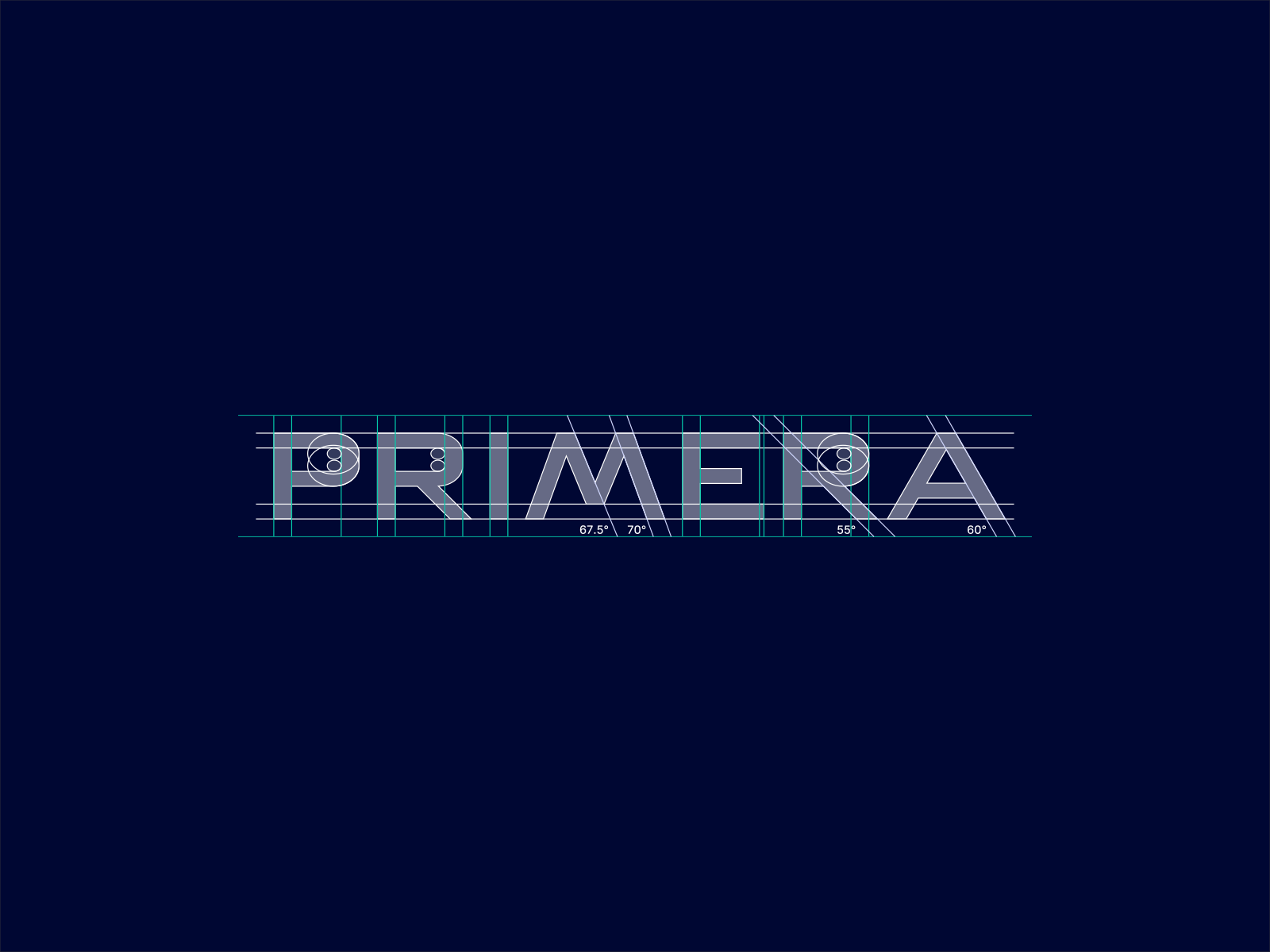 Primera wordmark construction by Rolans Kims on Dribbble