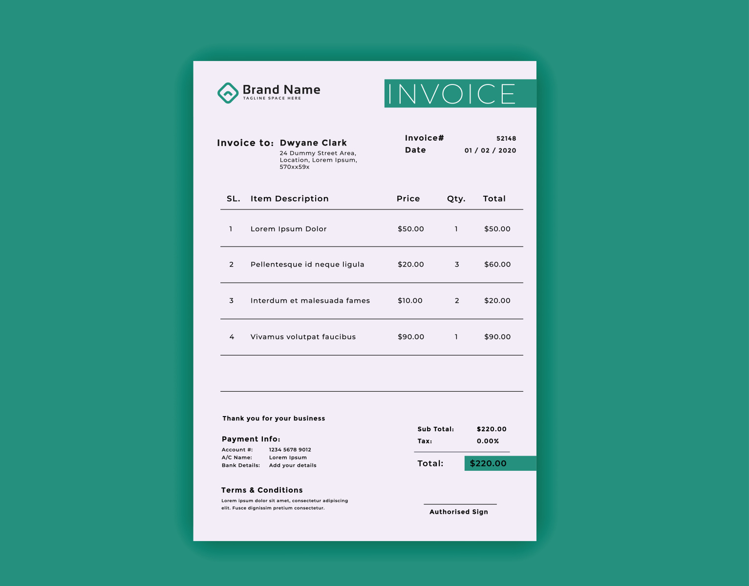 Invoice Design by Marufa Mily on Dribbble