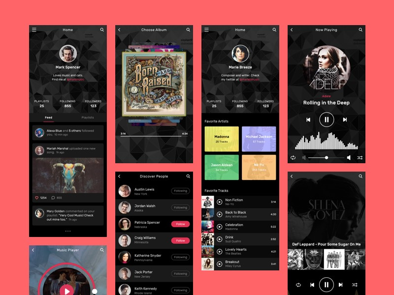 Soundify Music App UI Kit │designerbundle.com by Richard Wearn on Dribbble